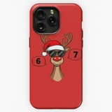 6 7 Christmas Reindeer Cute Holiday Pattern iPhone Case 17 11 12 13 14 ...
