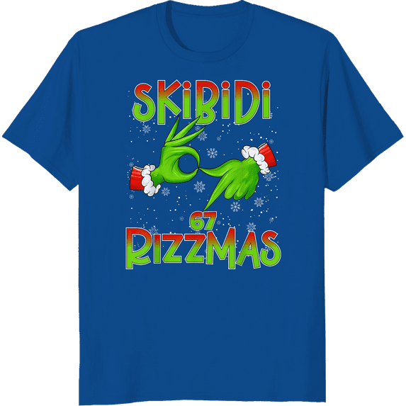 6 7 Christmas Skibidi Rizzmas 67 Meme gen Alpha Slang Xmas T-Shirt ...