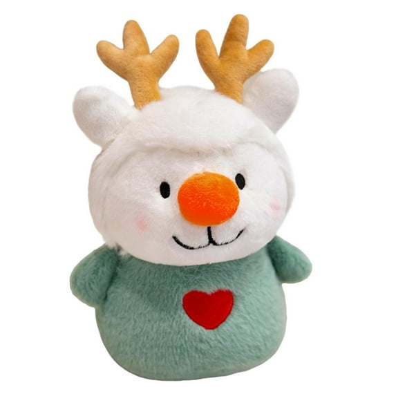 6.7" Cute Christmas Snowman & Elk Plush Toy, 2026 Popular Holiday ...