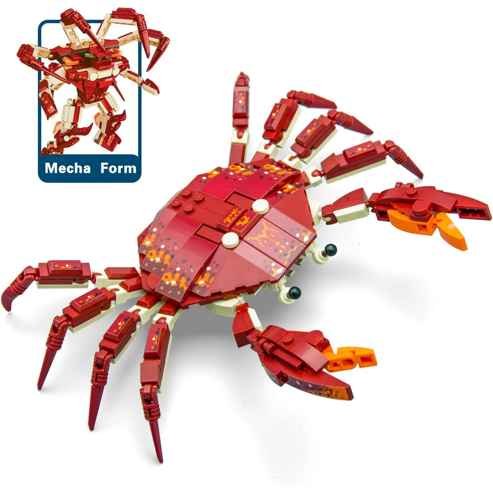 6.7" Dual form Crab Fun Educational Assembly Building Blocks, Sea ...