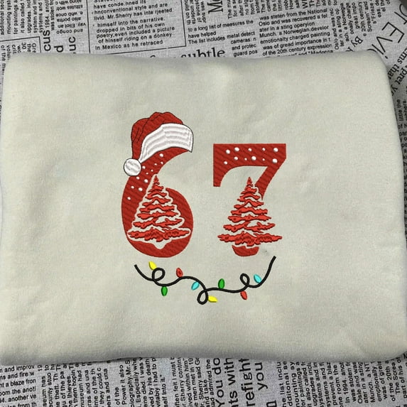 6 7 Embroidered Unisex T-shirt Sweatshirt Hoodie, 67 Trend, Six Seven ...