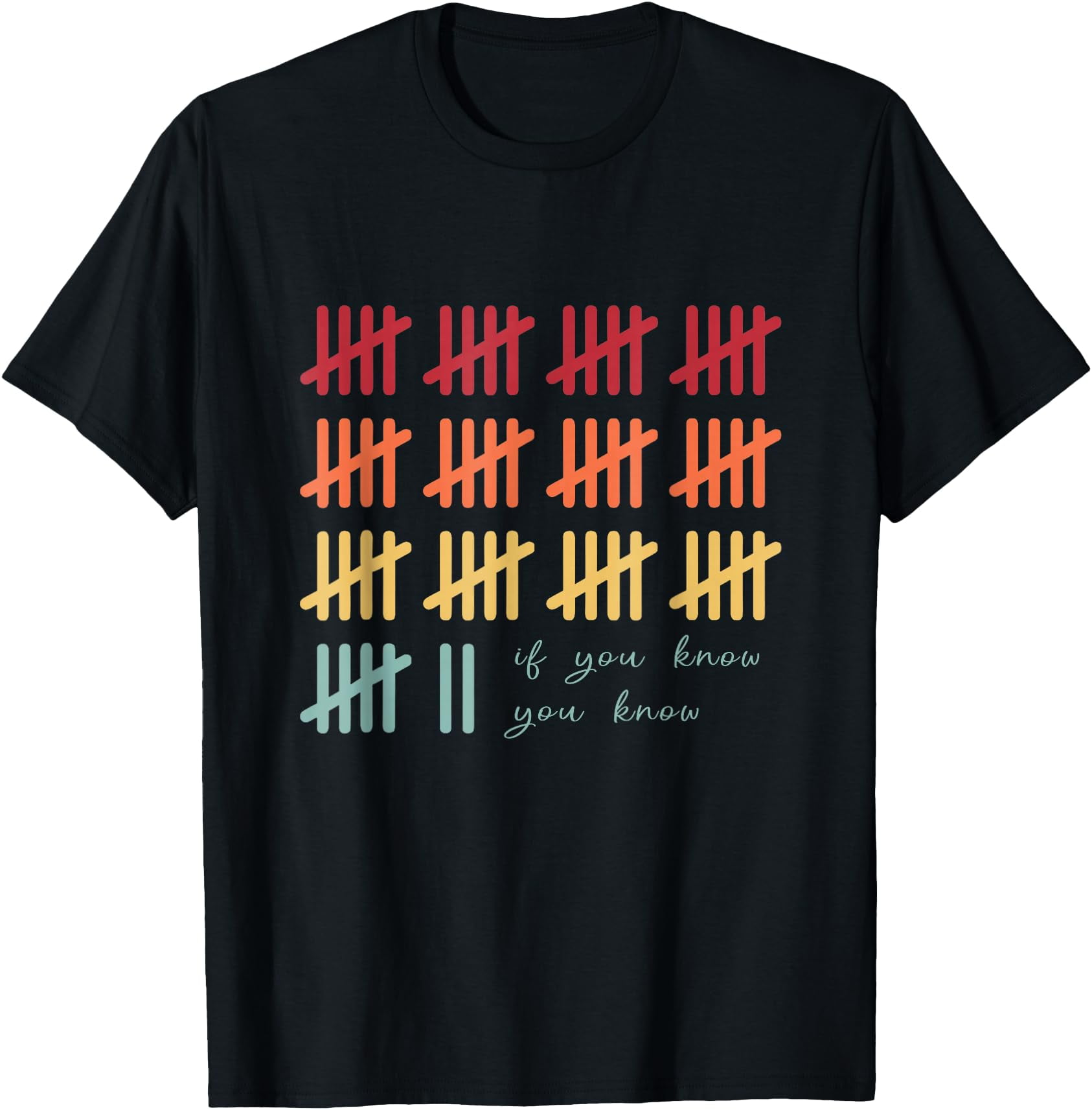 6 7 Funny If You Know You Know Tally Marks Six Seven Meme T-Shirt ...
