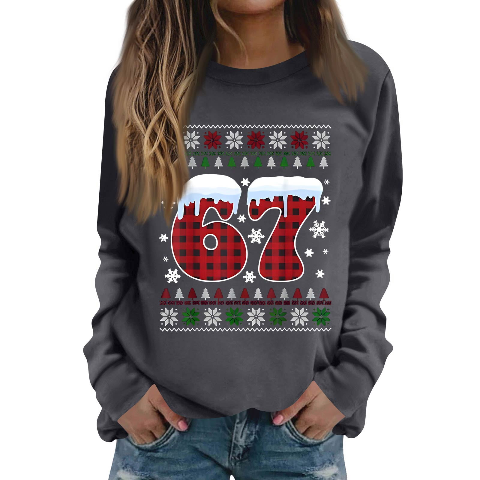 6 7 Funny Unisex Sweatshirt, Viral 67 Meme Pullover, Six Seven Gen Z ...