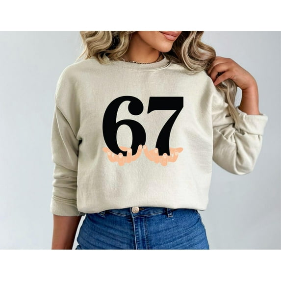 6 7 Hands Viral Internet Sweatshirt, Six Seven 6 7 Streetwear ...