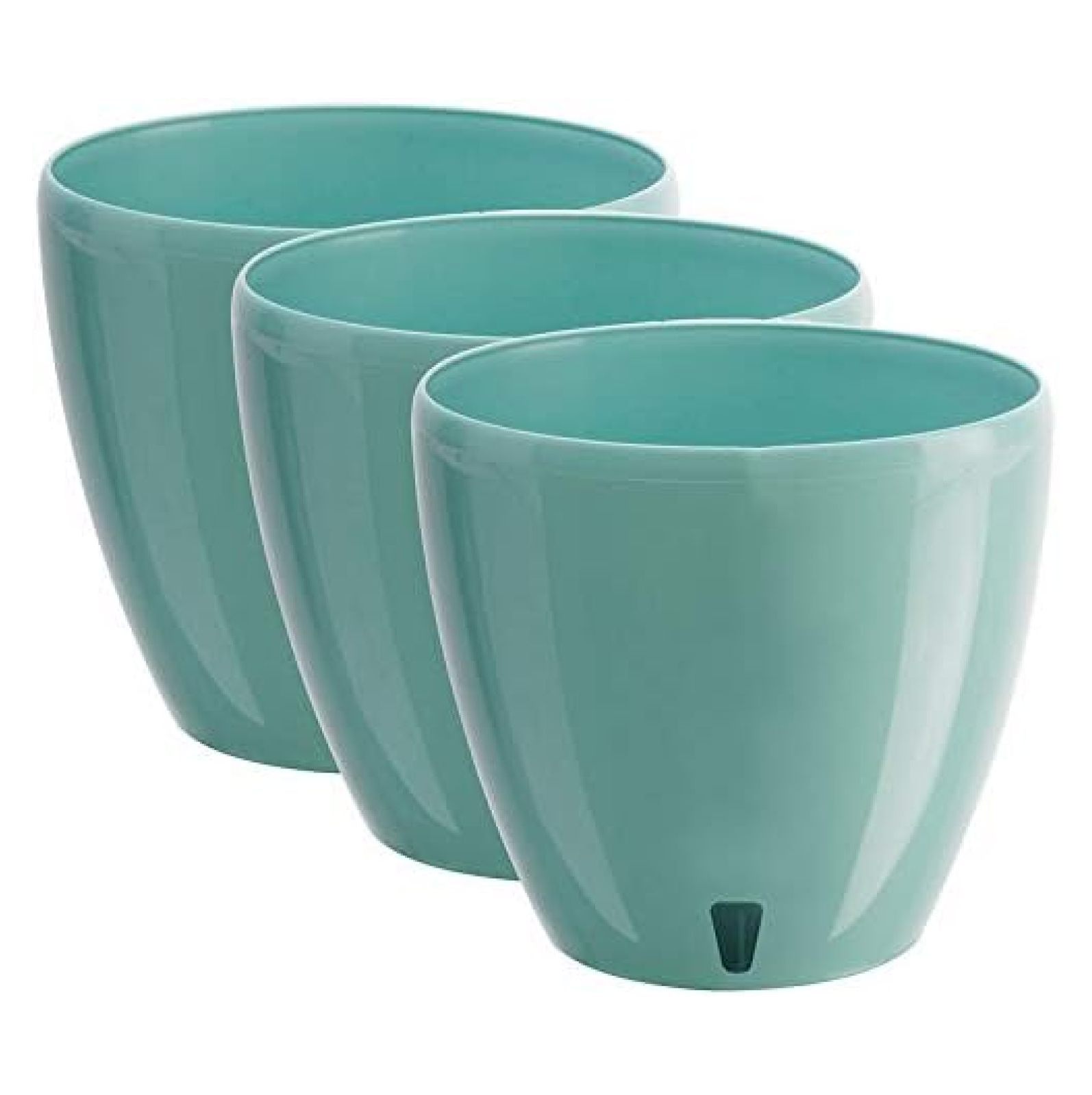 6.7 Inch Deco Self Watering Pots for Indoor Plants in Jade (Set of 3 ...