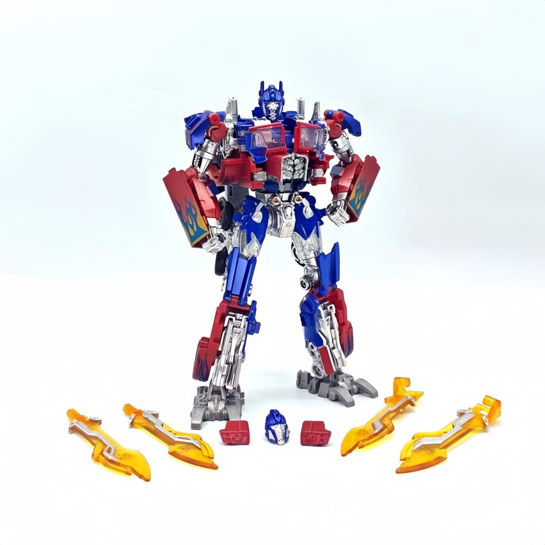 6.7-Inch Deformation Robot Toys Red Flying Wing Pillar OP Commander ...