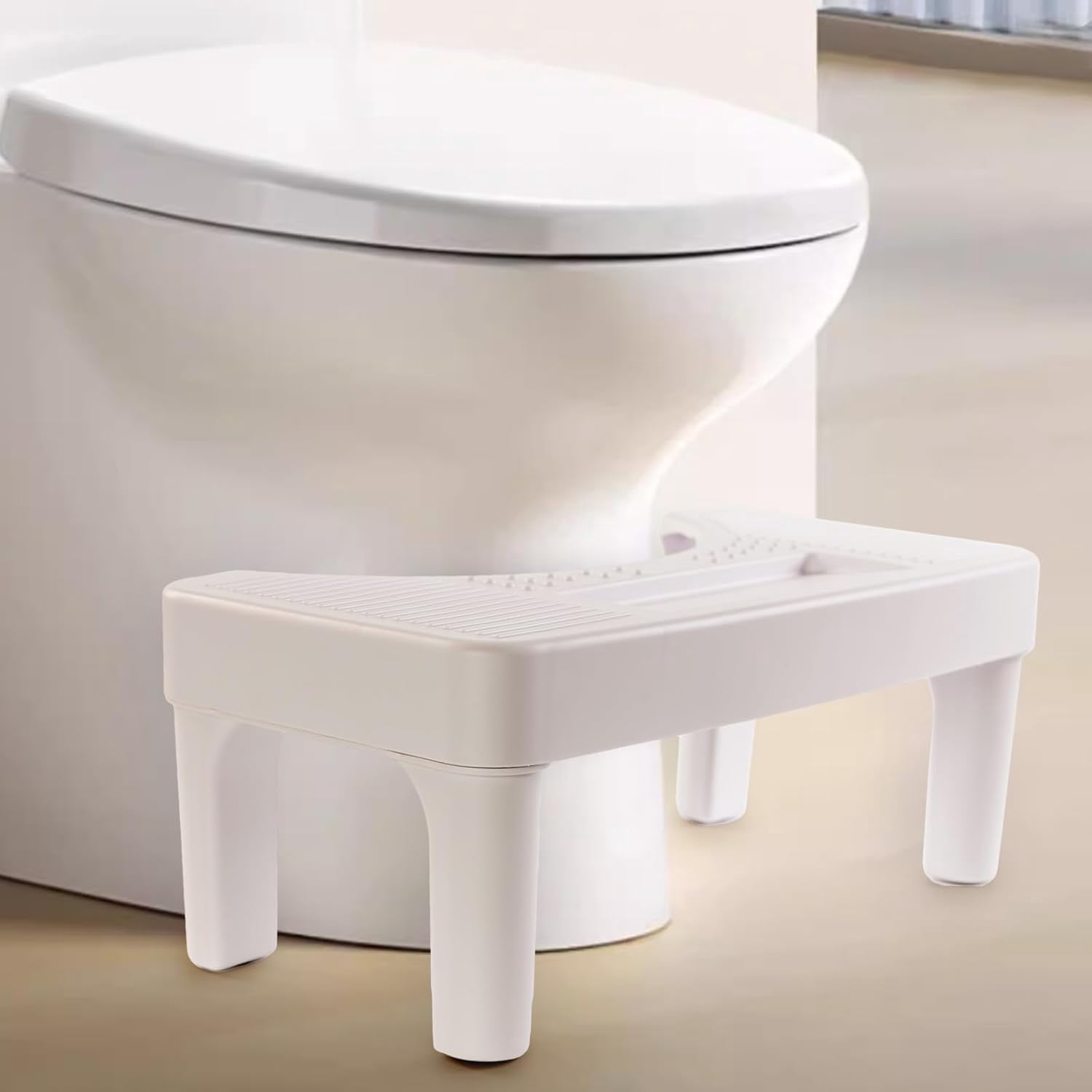 6.7 Inch Toilet Stool for Bathroom,Non-Slip Potty Stool for Pooping ...