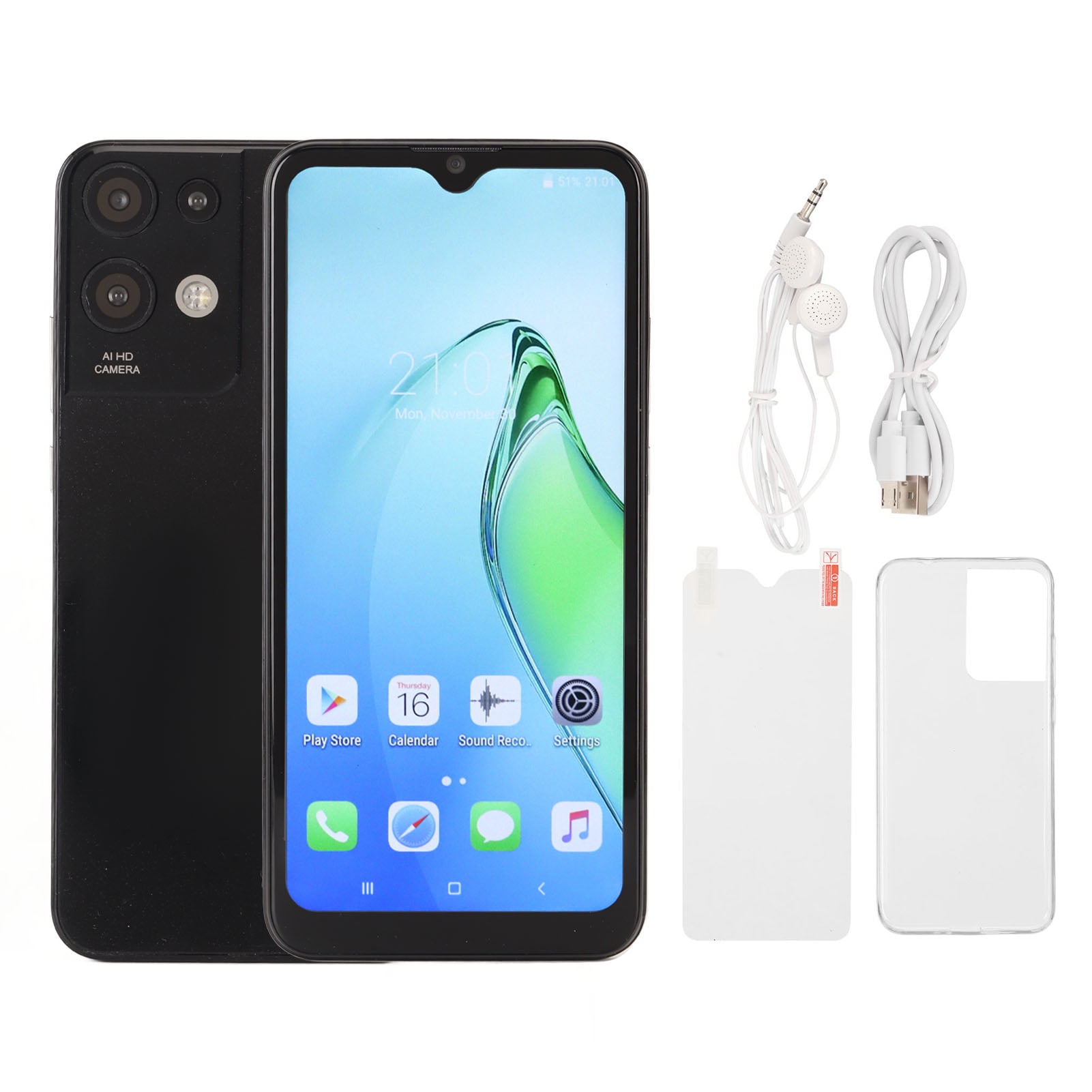 6.7 Inch Unlocked Smartphone, 2GB RAM 16GB ROM, Dual SIM Card Dual ...