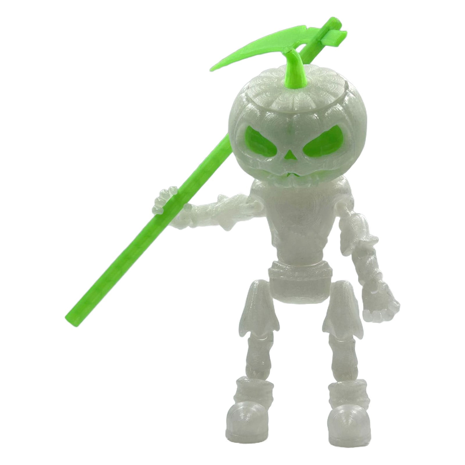 6.7" Luminous Reaper Pumpkin, 3D Printed Glowing Pumpkin Grim Reaper ...