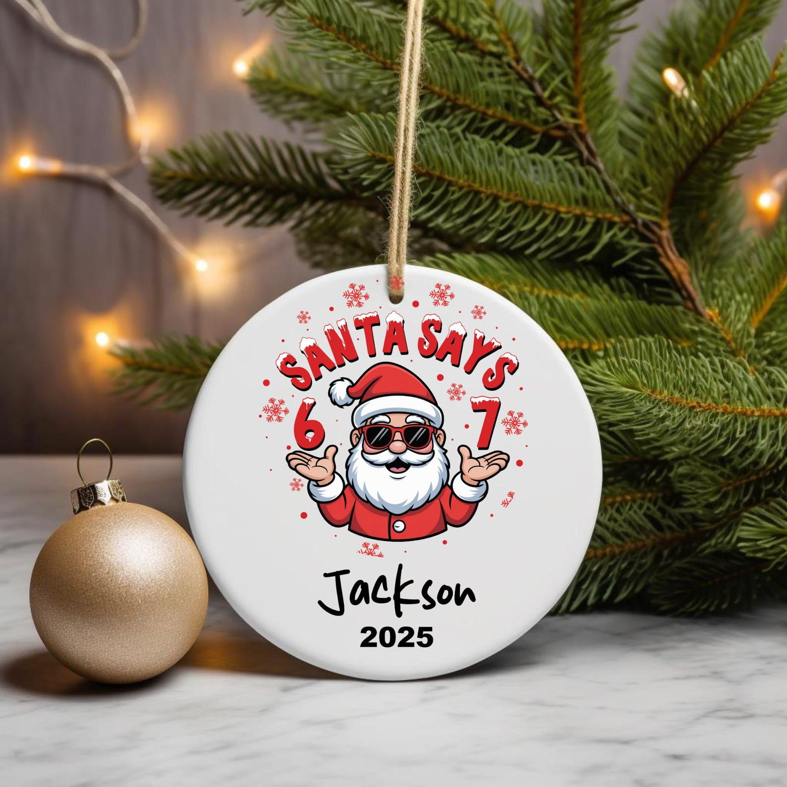 6-7 Meme Christmas Ornament for Teens, Gen Z & Gen Alpha Gift - Walmart.com