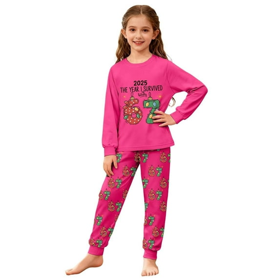 6 7 Meme Kids Outfits 2025 The Year I Survived Print Holiday Set 2 ...