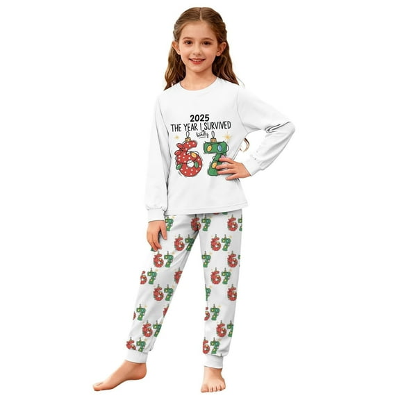 6 7 Meme Kids Outfits 2025 The Year I Survived Print Holiday Set 2 ...
