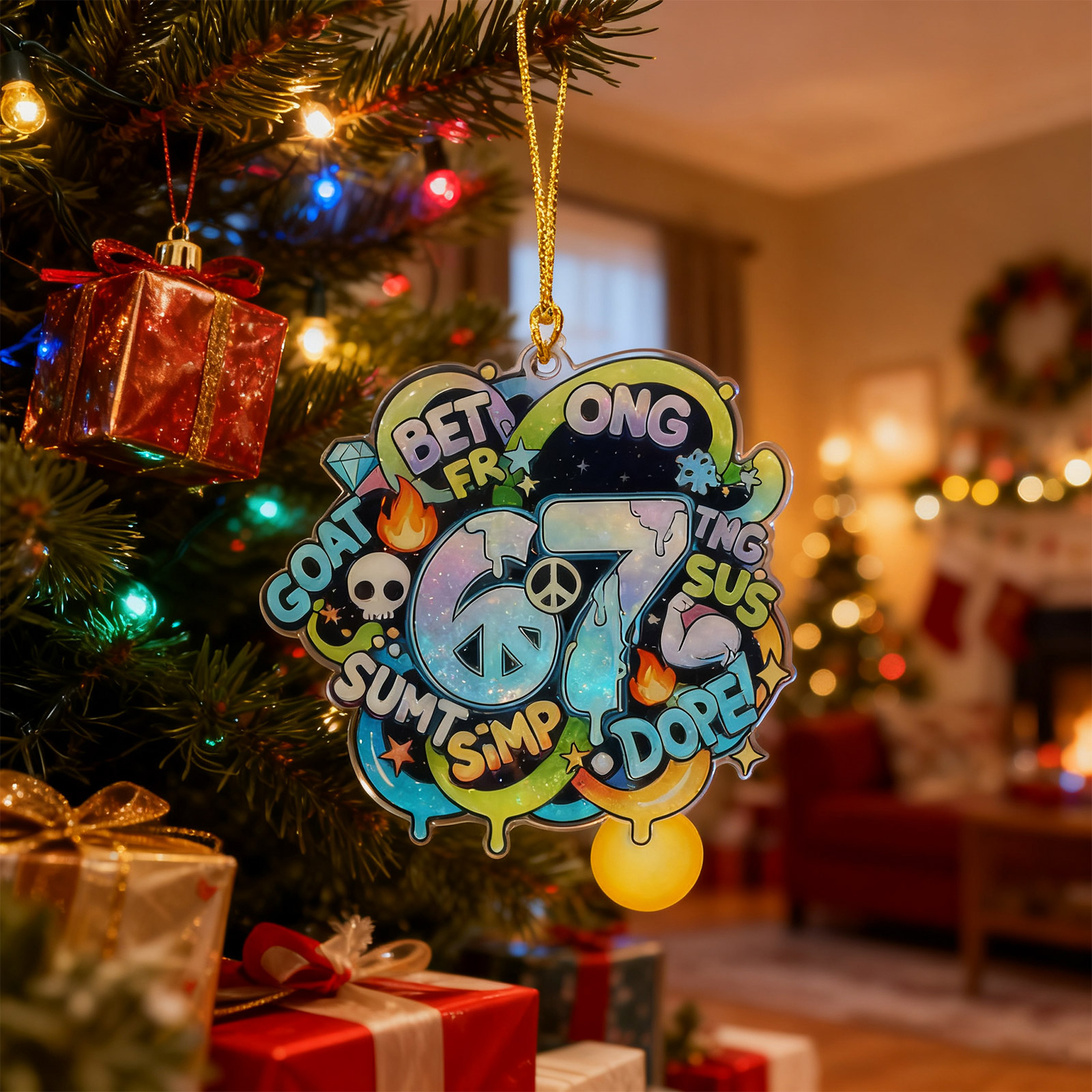 6-7 Meme Ornament, 6-7 Ornament, Teen Christmas Ornament, Teen Boy Gift ...