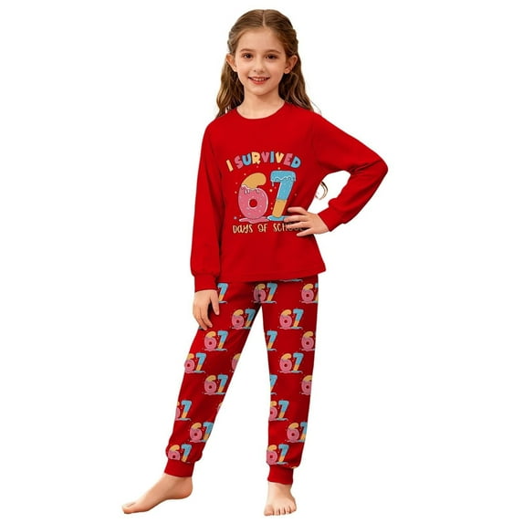 6 7 Meme Outfit I Survived Days of School 2 Piece Set for Boys Girls ...