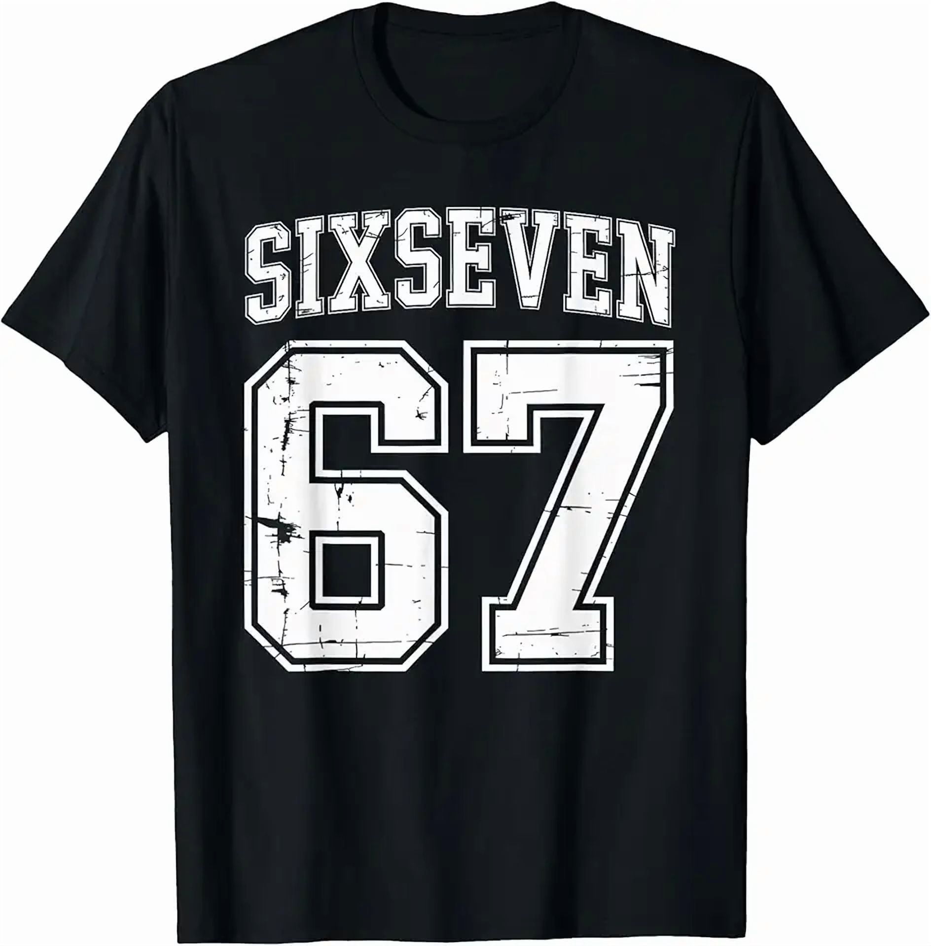 6-7 Meme Sports Uniform Cool Six-Seven Funny 67 Gen Z Alpha T-Shirt ...