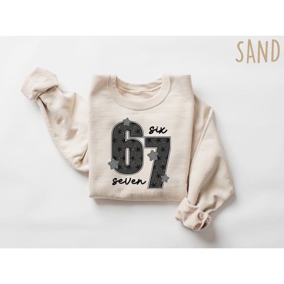 6 7 Meme Sweatshirt, Funny Meme Tee, Couples Shirt, Trendy Shirt, Six ...