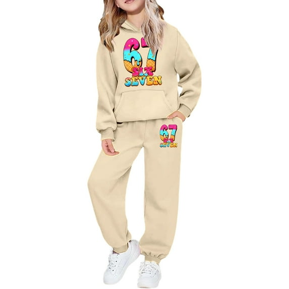 6 7 Meme Sweatsuit for Kids 2-14 Years Old - 2Pcs Hoodie and Pants Set ...