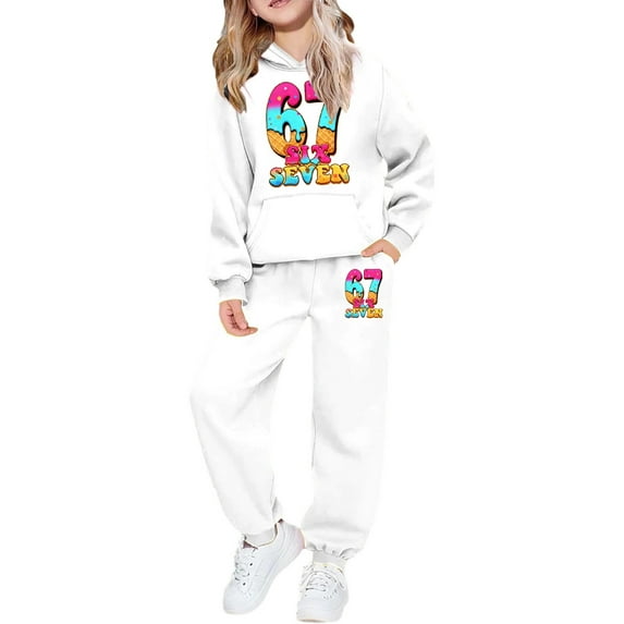 6 7 Meme Sweatsuit for Kids 2-14 Years Old - 2Pcs Hoodie and Pants Set ...