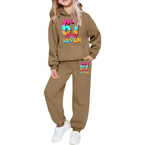 6 7 Meme Sweatsuit for Kids 2-14 Years Old - 2Pcs Hoodie and Pants Set ...