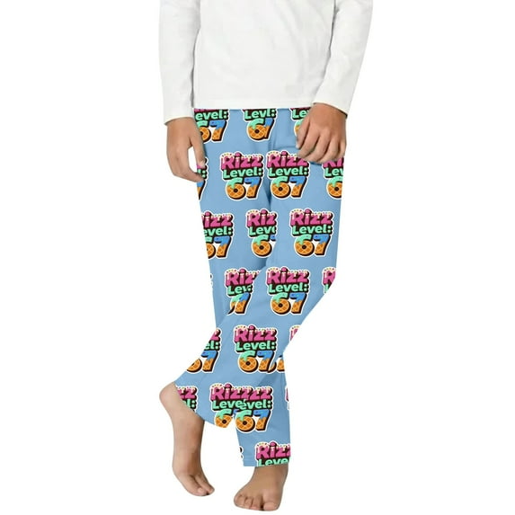 6 7 Pajama Pants for Kids Girls Boys Funny 67 Six Seven Meme Design ...