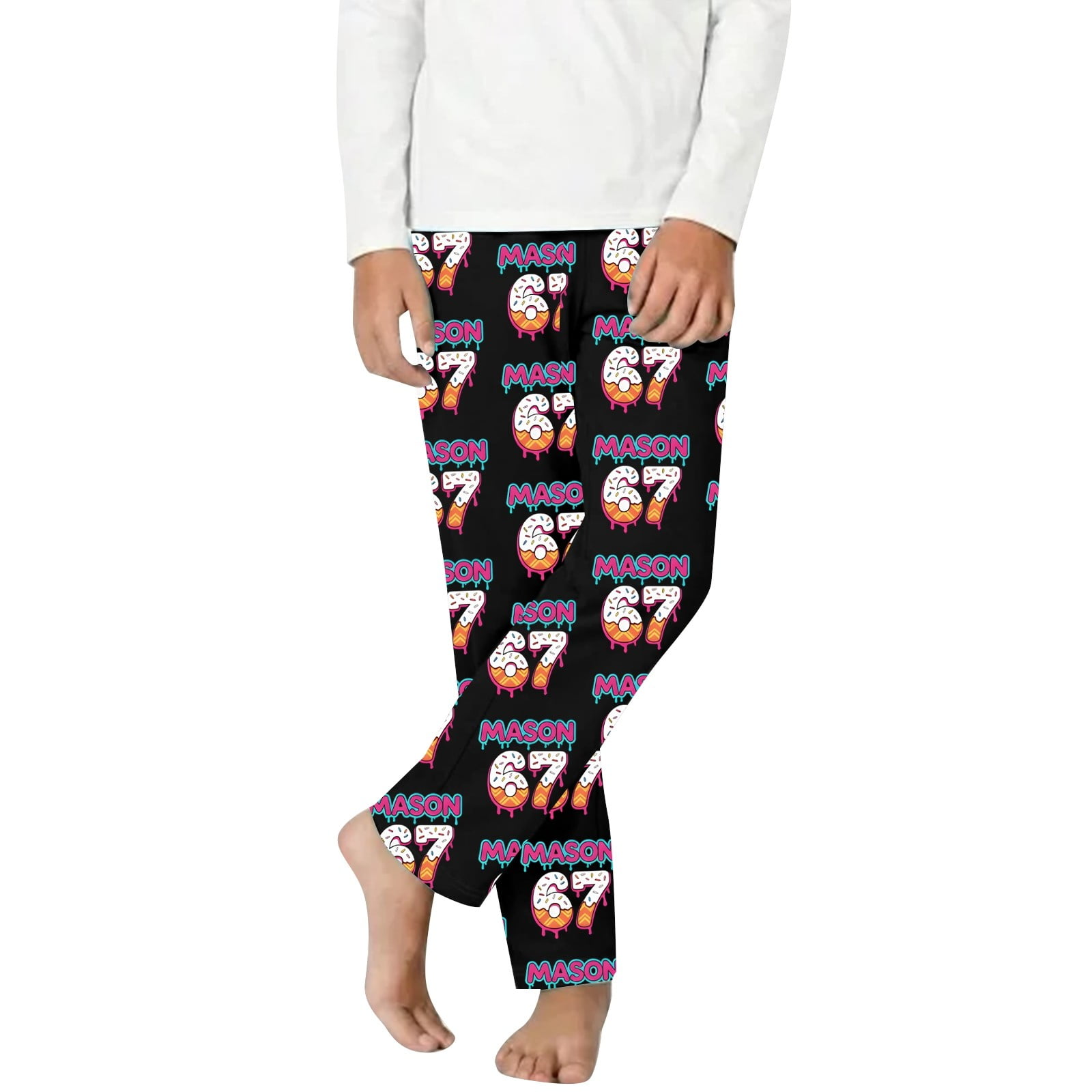 6 7 Pajama Pants for Kids Six Seven 6 7 Meme Design These Pants Can Be ...