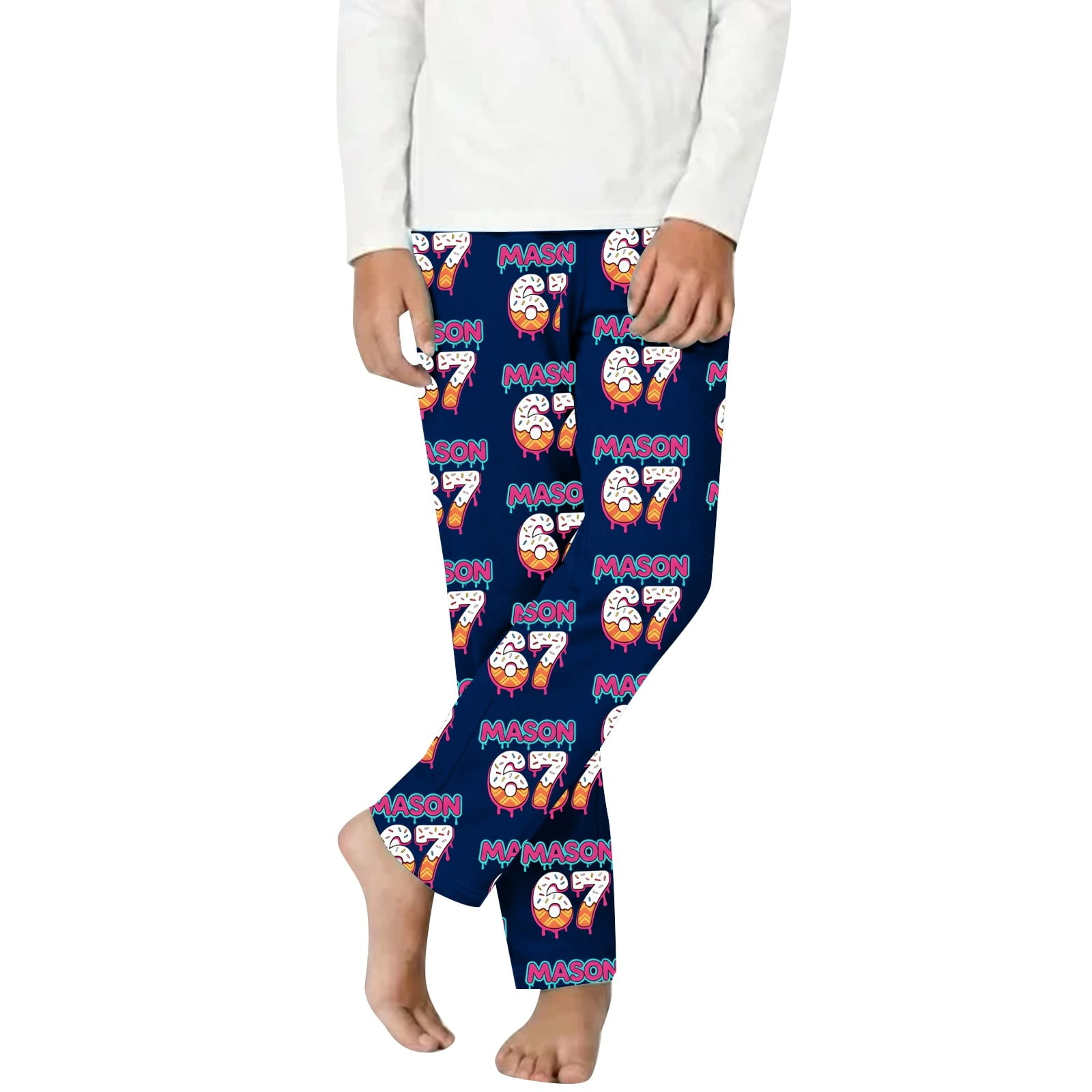 6 7 Pajama Pants for Kids Six Seven 6 7 Meme Design These Pants Can Be ...
