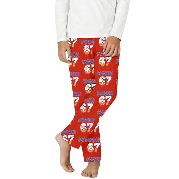 6 7 Pajama Pants for Kids Six Seven 6 7 Meme Design These Pants Can Be ...