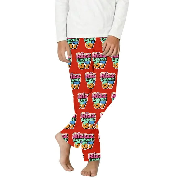 6 7 Pajamas Pants Kids Girls Boys Funny Six Seven Meme Design These ...