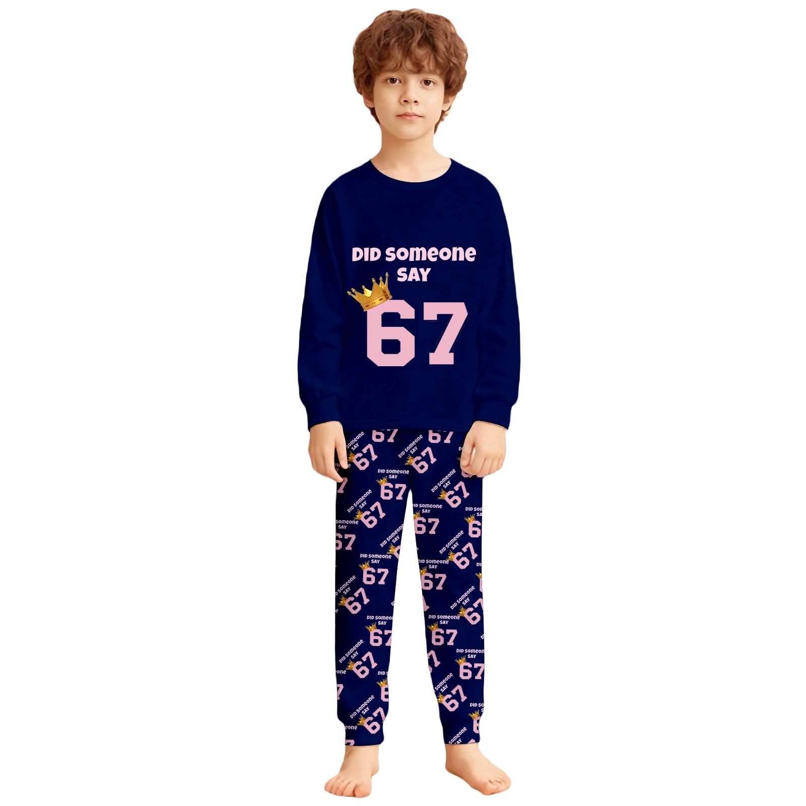6 7 Pajamas Sets For Kids Six Seven 6 7 Didi Someone Say Print Long ...