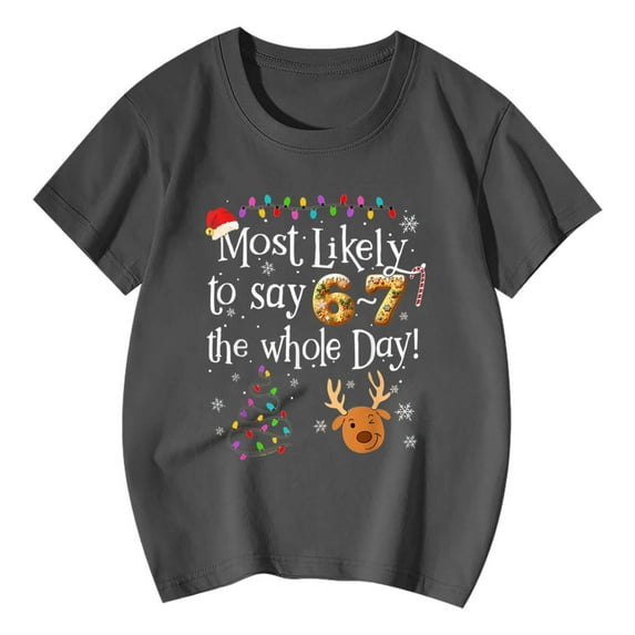6 7 Shirt Kids Unisex Kids Christmas Six Seven Meme T Shirt Short ...