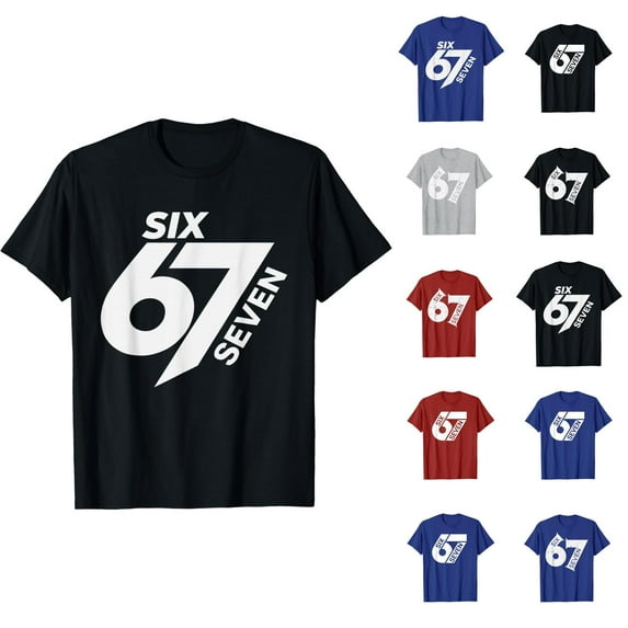 6 7 Shirt for Men Women Fashion Short Sleeve Crewneck 67 Meme Shirt ...
