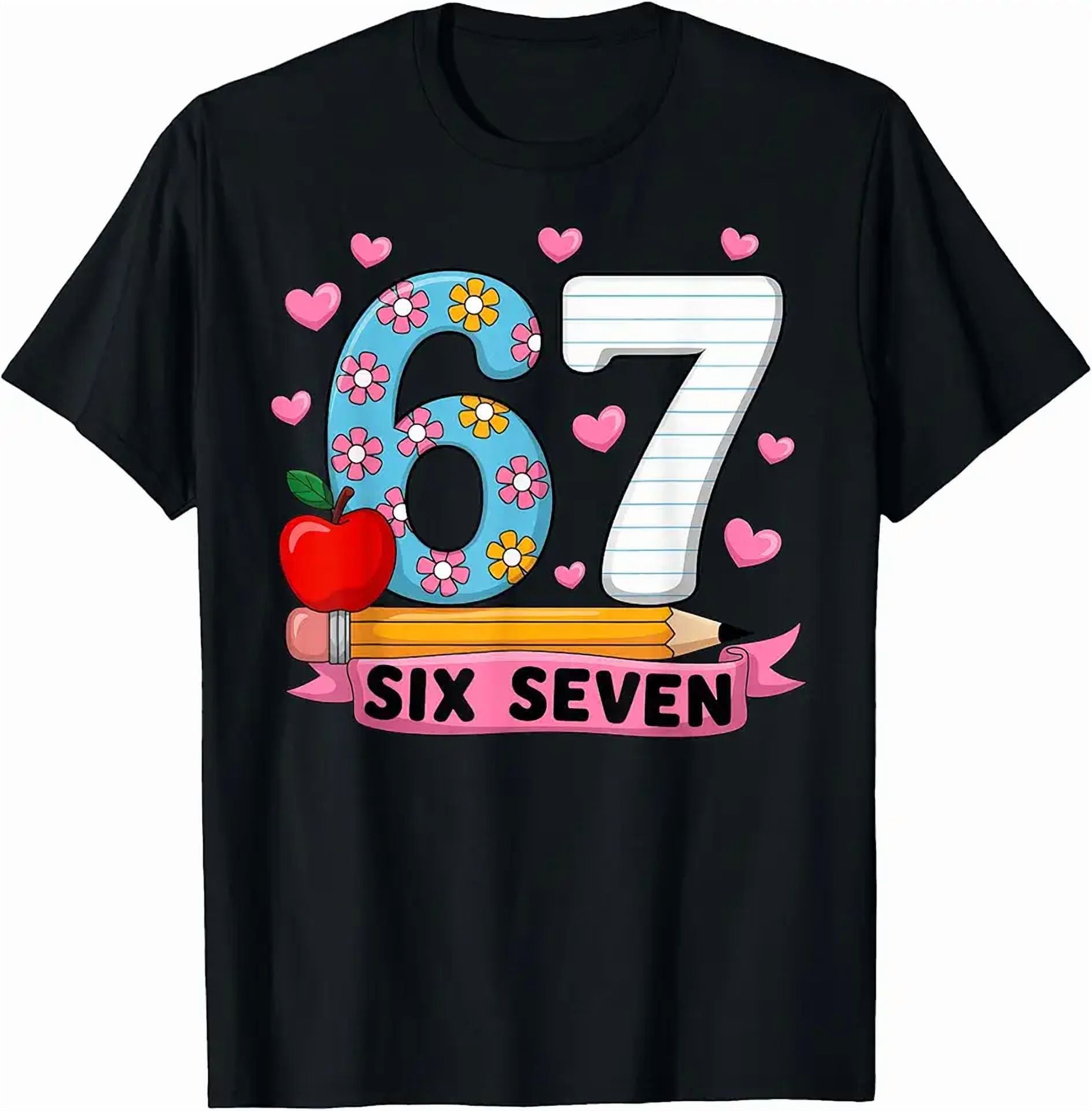 6 7 Six Seven Meme T-Shirt - Walmart.com