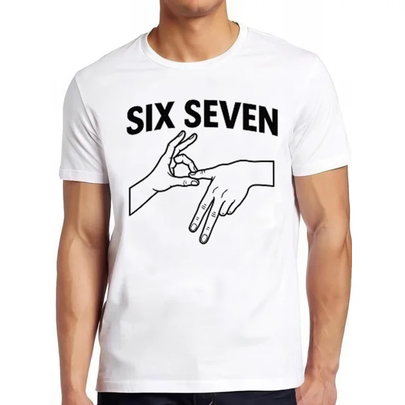 6 7 Six Seven Number Meme Weird Hands Funny Gift Tee T Shirt - Walmart.com