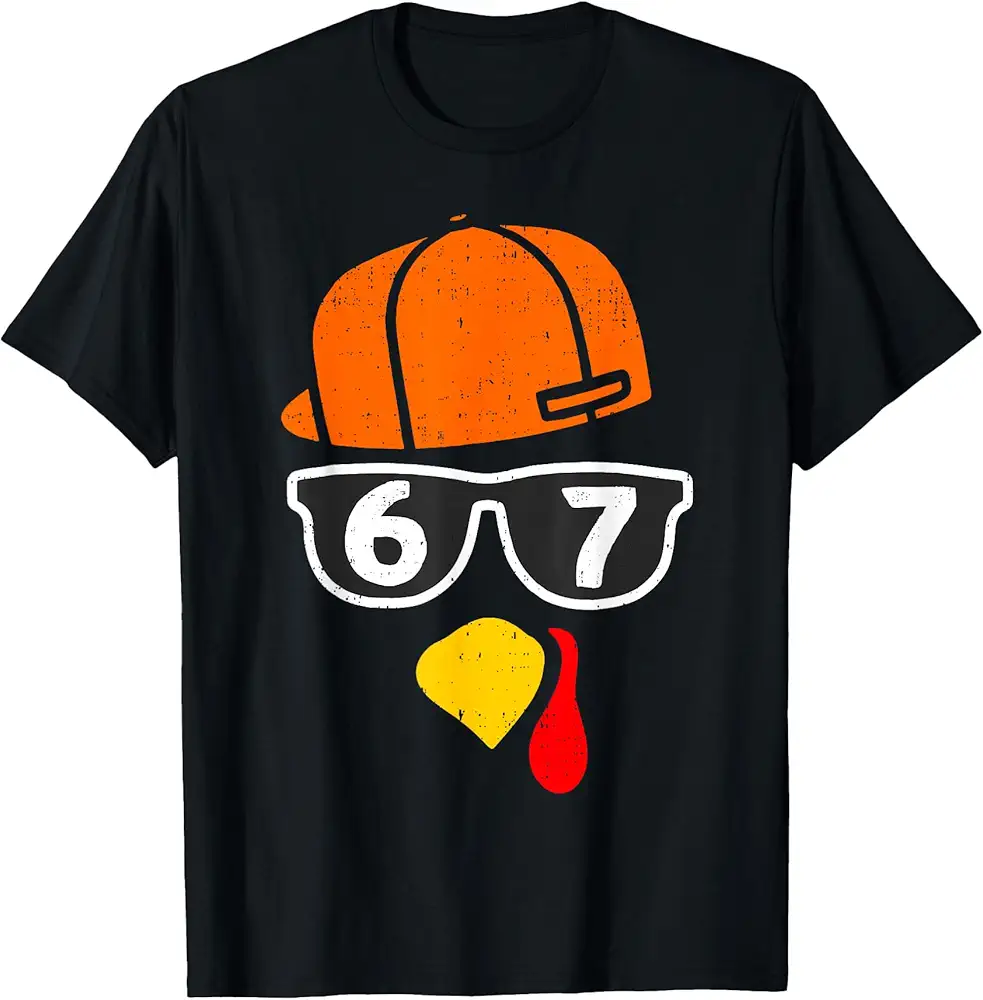 6 7 Six Seven Turkey Gen Z Alpha Meme Slang Cool Gift Unisex T-Shirt ...
