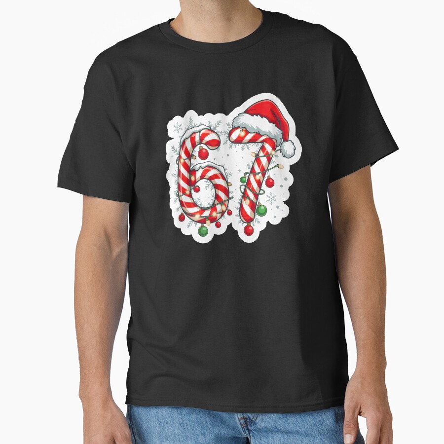 6 7 St Nick Xmas 67 Meme Funny Six Seven Holiday Humor Graphic Unisex T ...