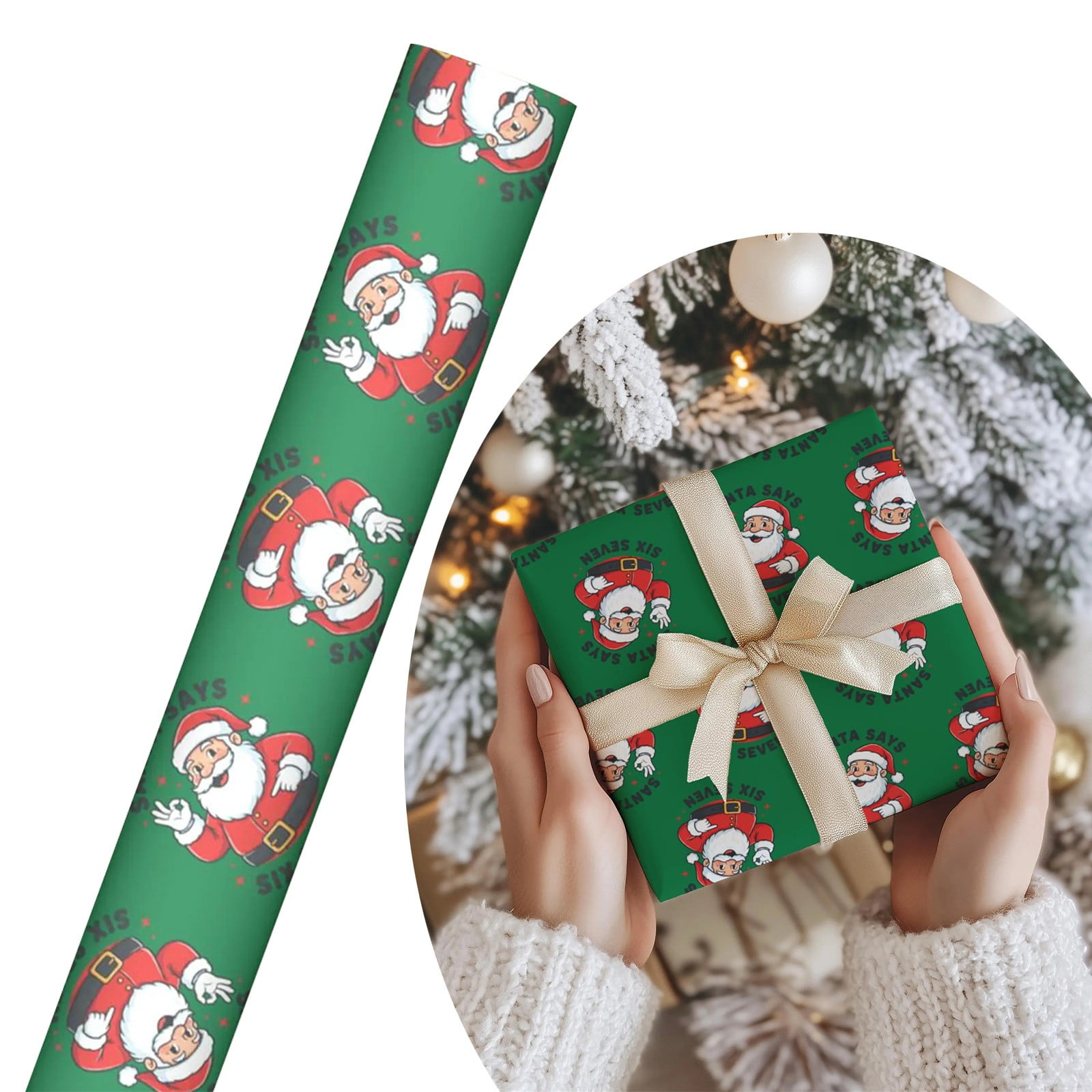 6-7 Wrapping Paper,67 Christmas Gift Wrap Paper,Funny 67 Gift Wrap for ...