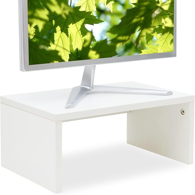 6.7 inch Height Monitor Stand Riser, Wood Monitor Riser with Storage ...