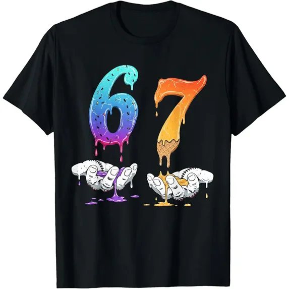 6 7 six Seven Meme 67 T-Shirt - Walmart.com