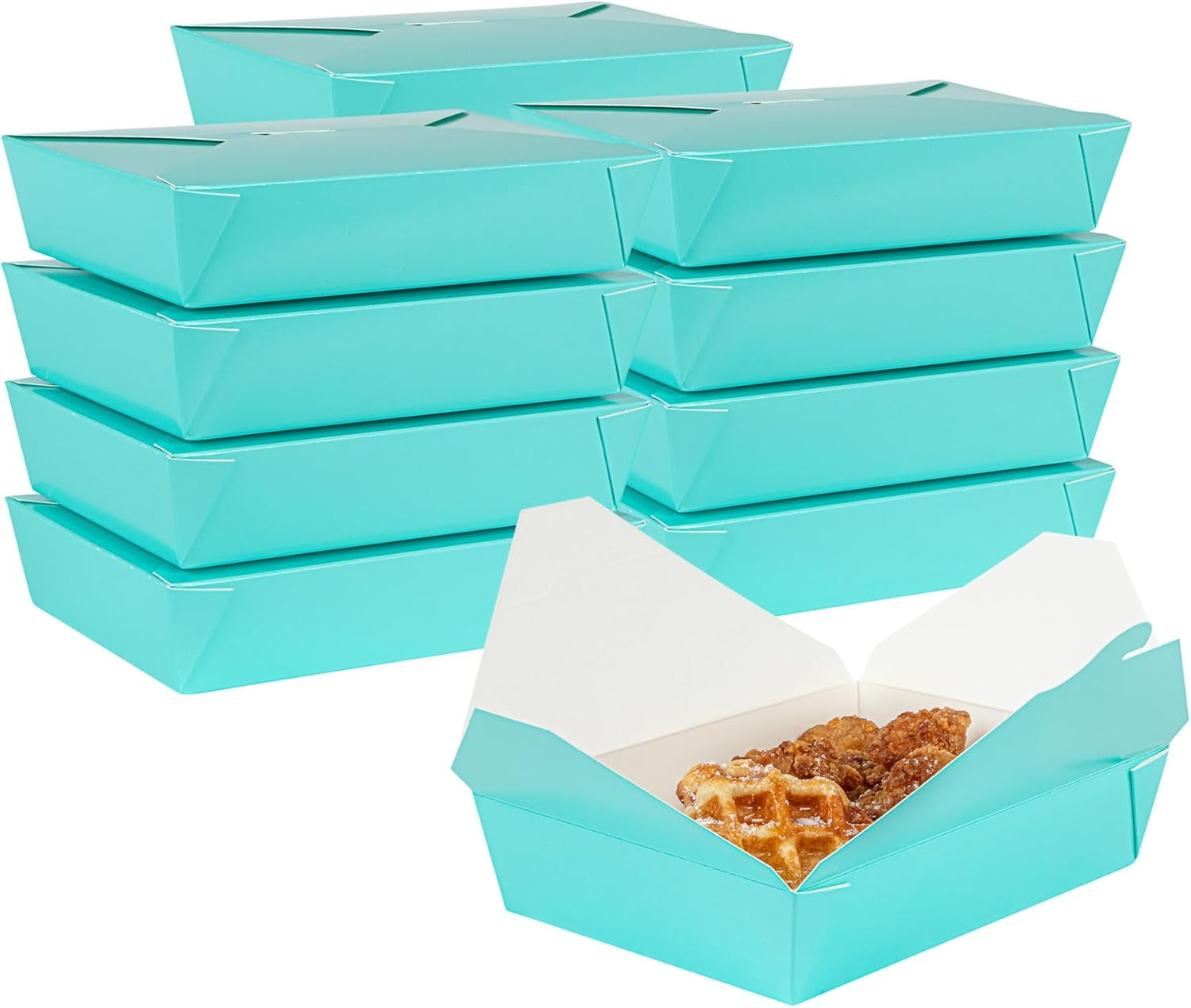 Food Containers Takeaway Boxes - Disposable Striped And Paper Takeout ...