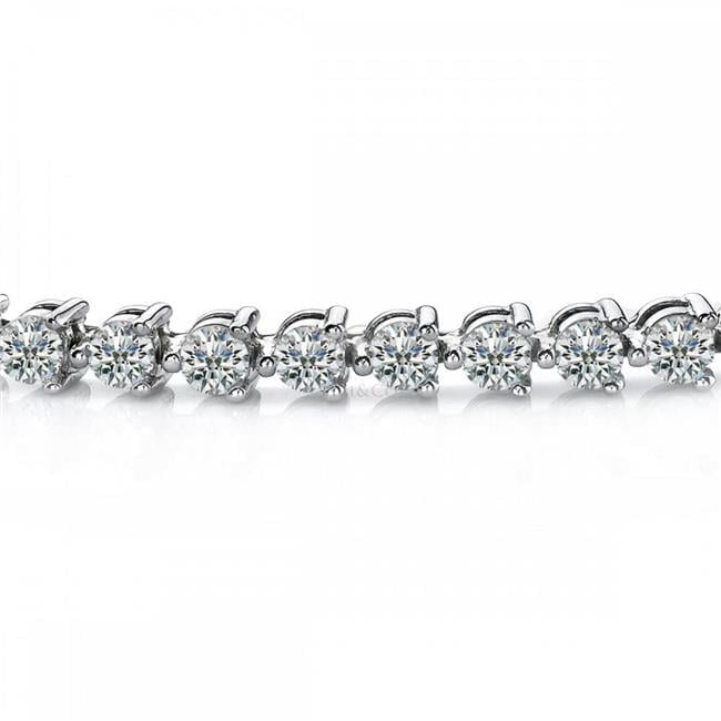 6.75 CT Diamond Round Lady Tennis Bracelet, 14K White Gold - Walmart.com