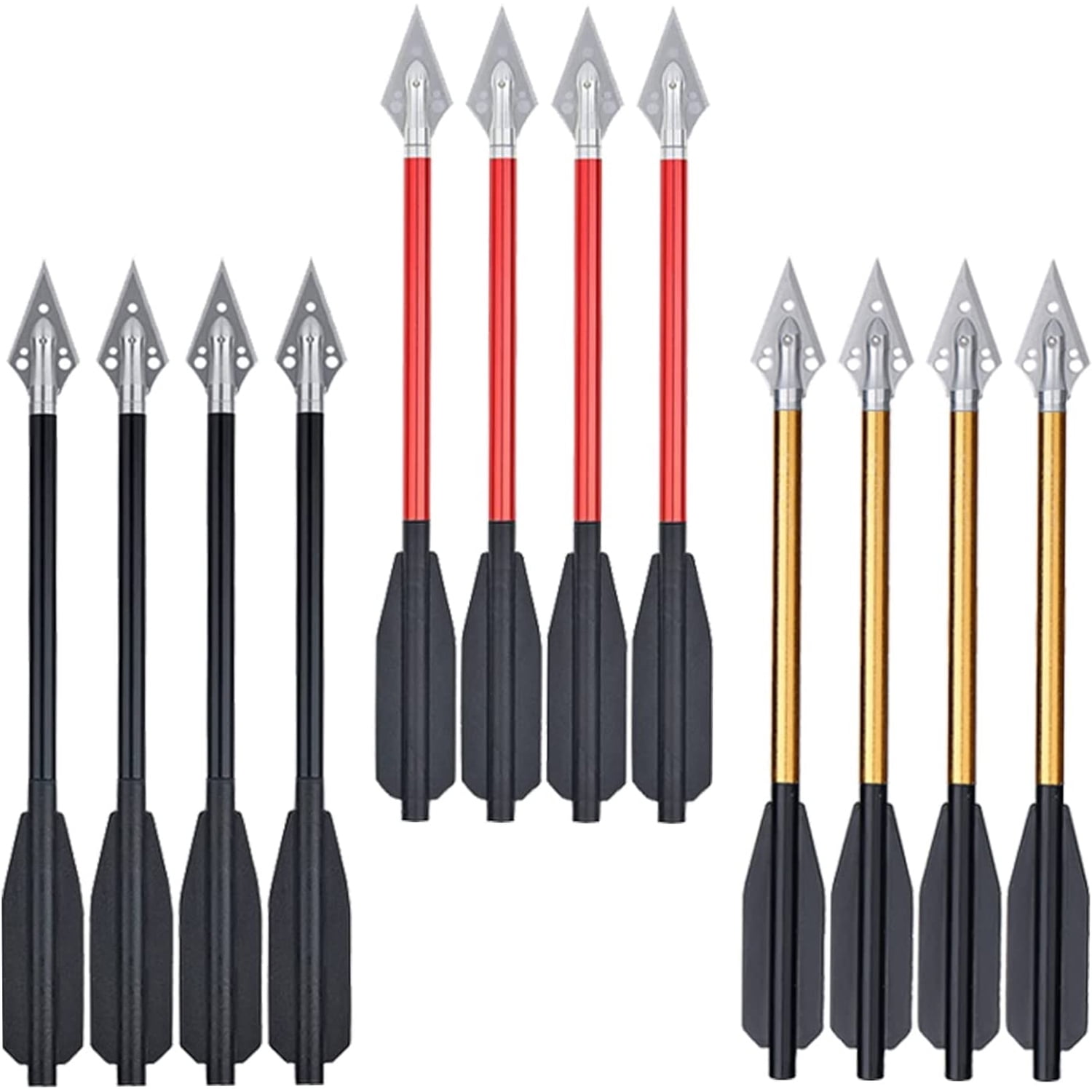 FUNTRESS Mini Crossbow Bolts 6.75" Aluminum Steel Hunting Arrows, 12 ...