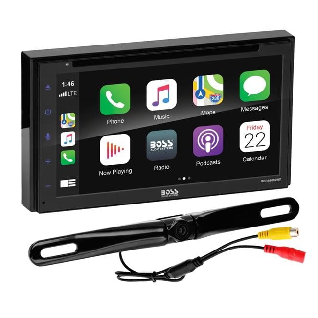 6.75 in. Double DIN Apple Carplay Android DVD Player - Walmart.com
