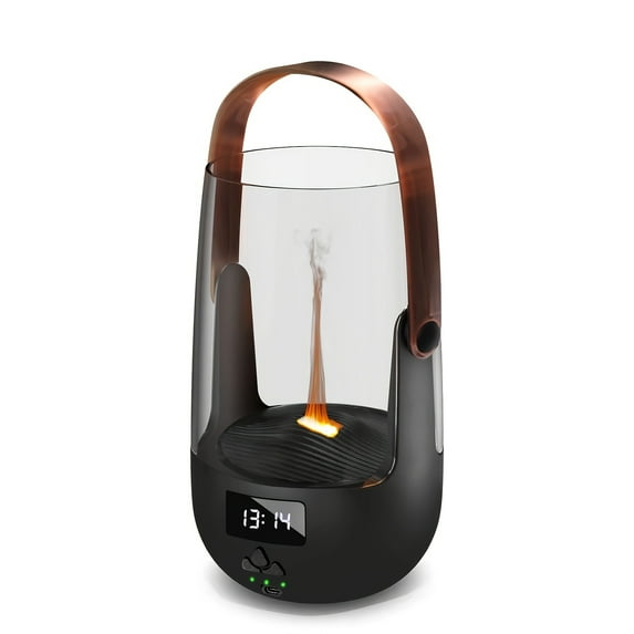 6.76oz Volcanic Flame Aromatherapy Humidifier with Waterless Auto Shut ...