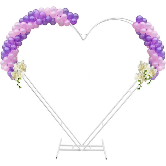 6.79 * 6.89ft White Wedding Arch Stand, Heart Wedding Arches for ...