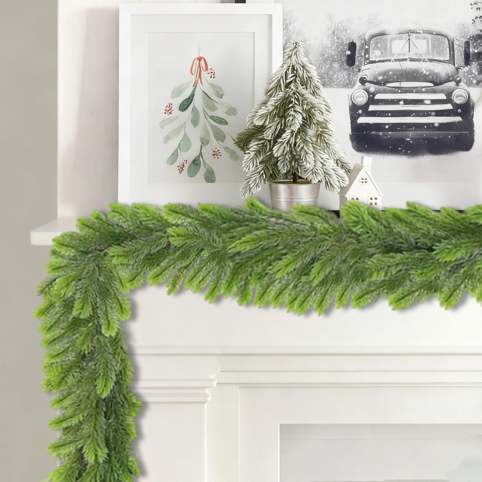 6.7Ft Christmas Garland Realistic Fuller,Natural Droopy,Lifelike Xmas ...