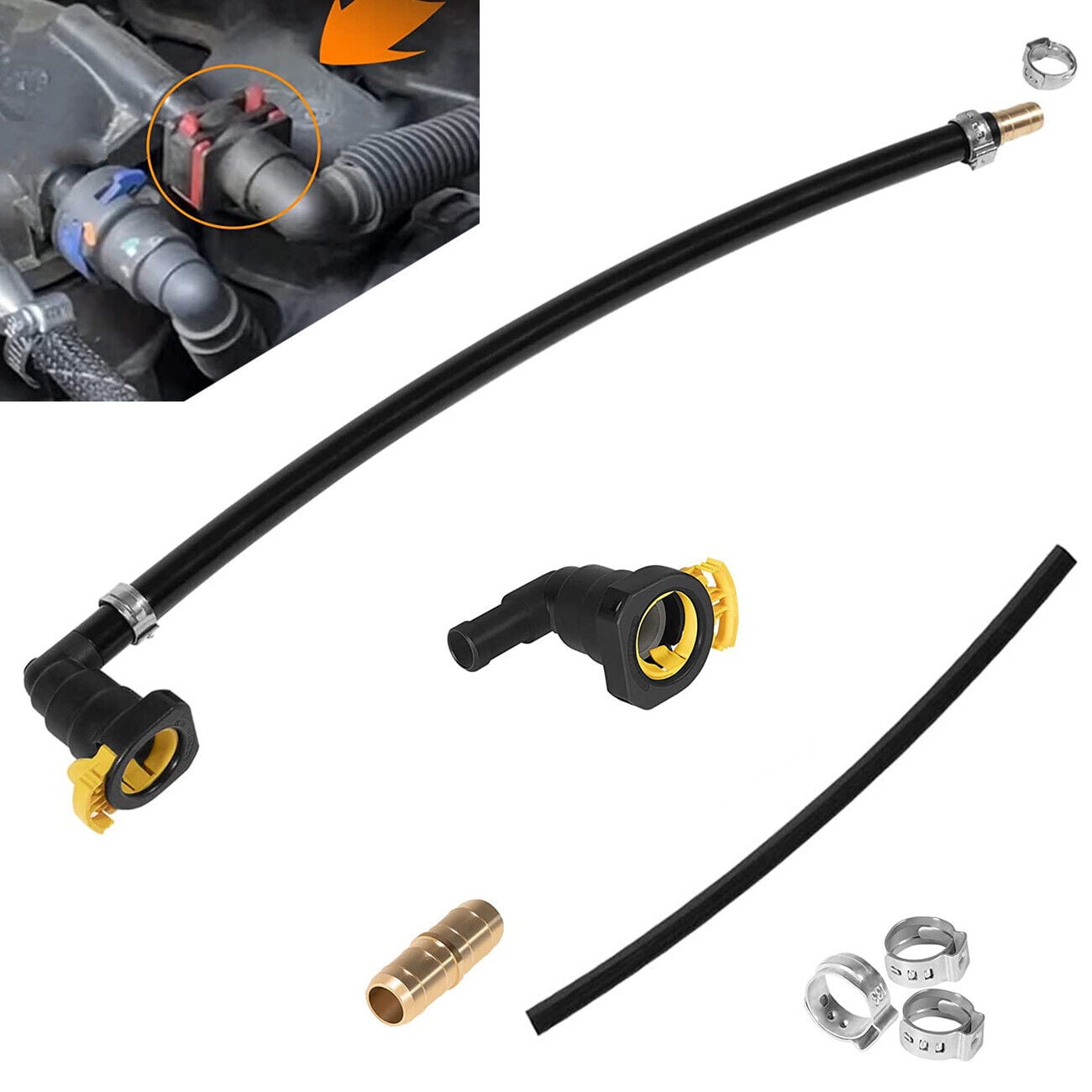6.7L Ford HC3Z9J338L Powerstroke Fuel Filter Tank Supply Line Connector ...