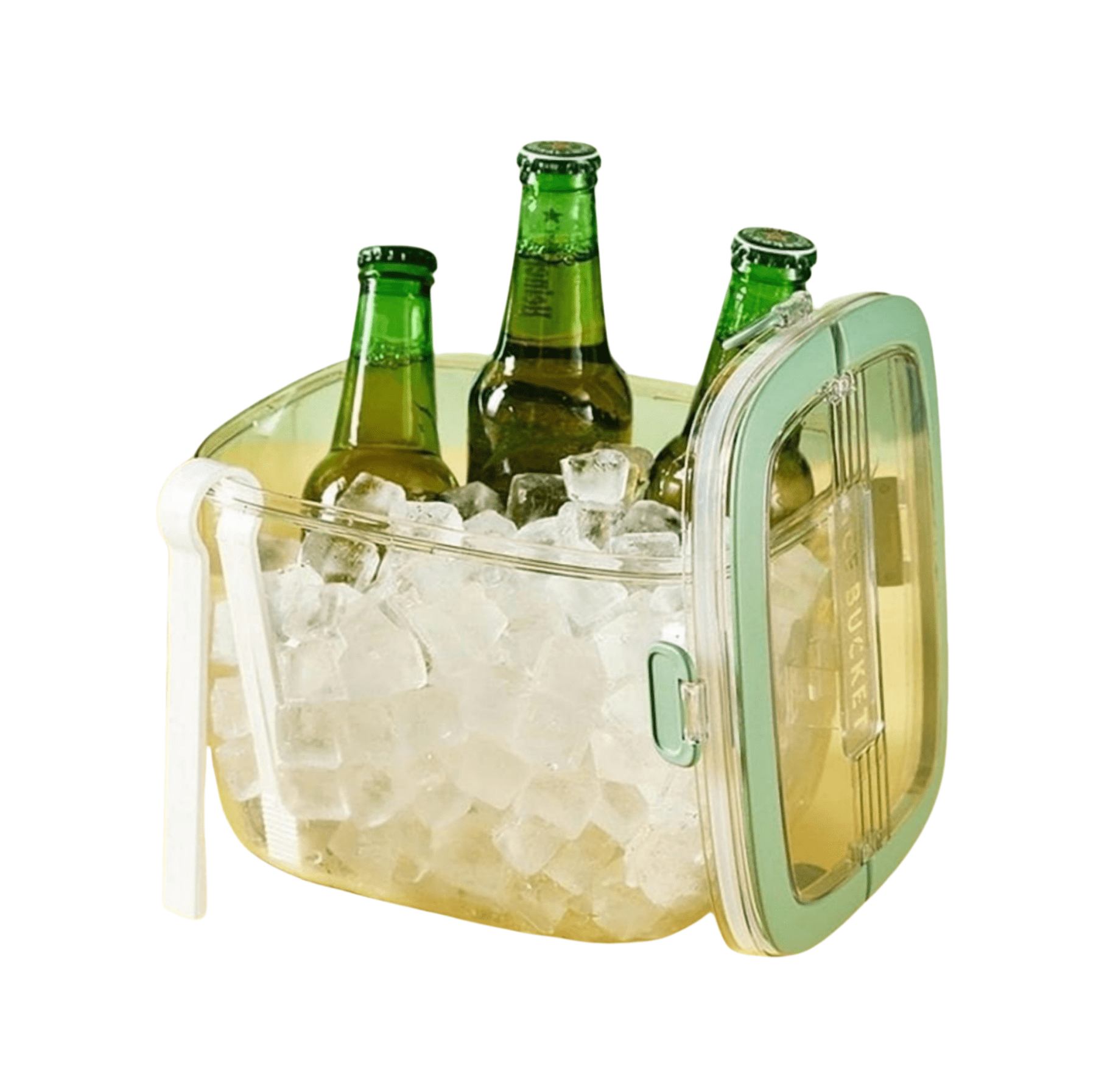 6.7L Ice Cube Storage Bin with Sealed Lid for Freezer Clear Ice for Bar ...