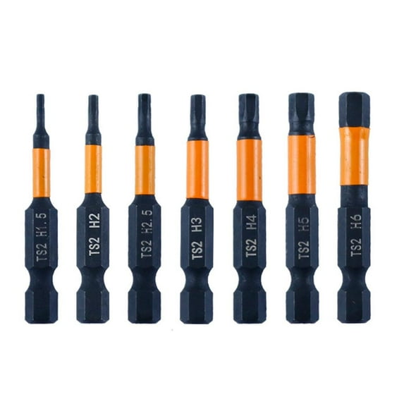 6/7Pcs Impact Hex Head Allen Wrench Drill Bit Set Magnetic Hex Bit ...