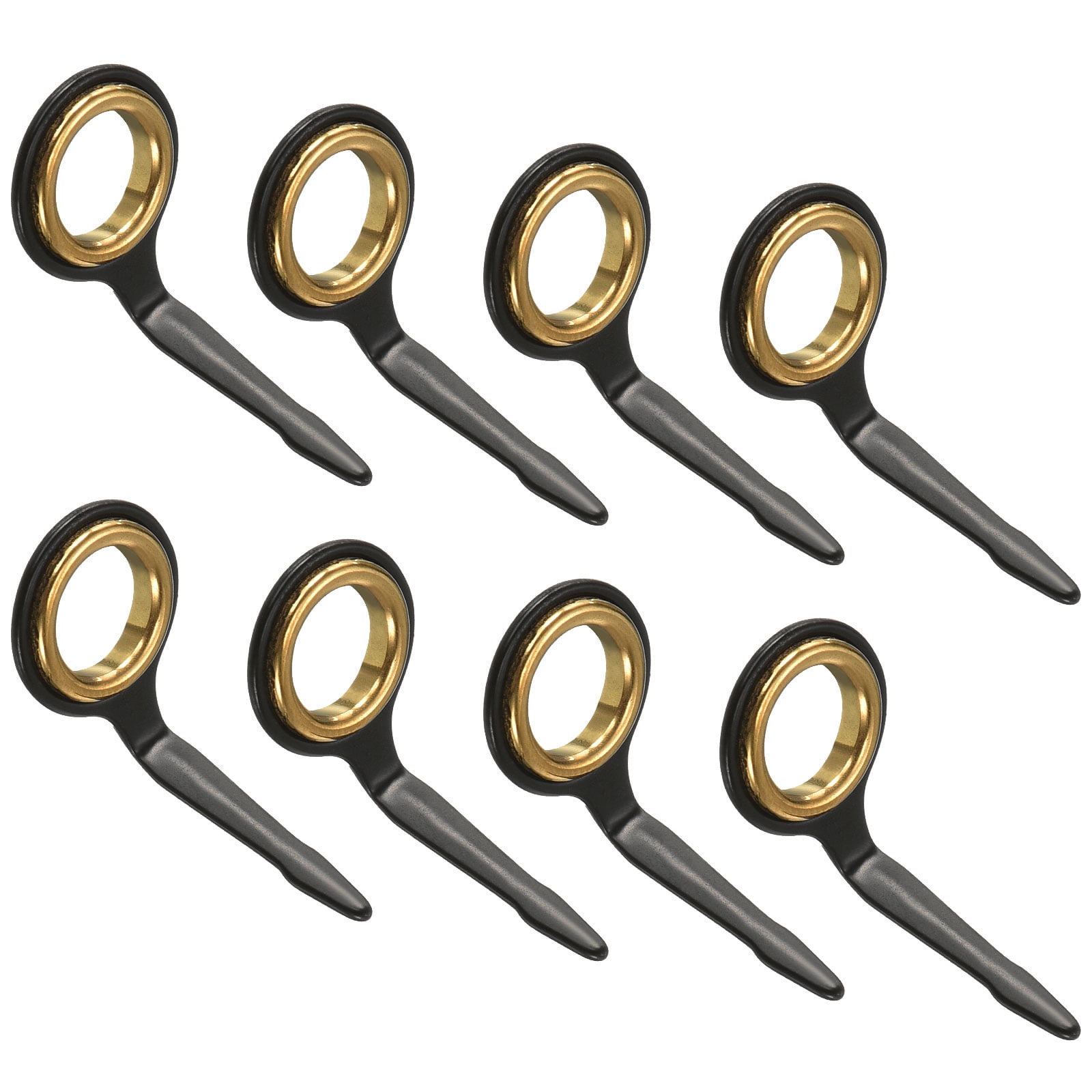 6.7mm Iron Fishing Rod Guide Repair Kit Eyelet Replacement, Black 8 ...