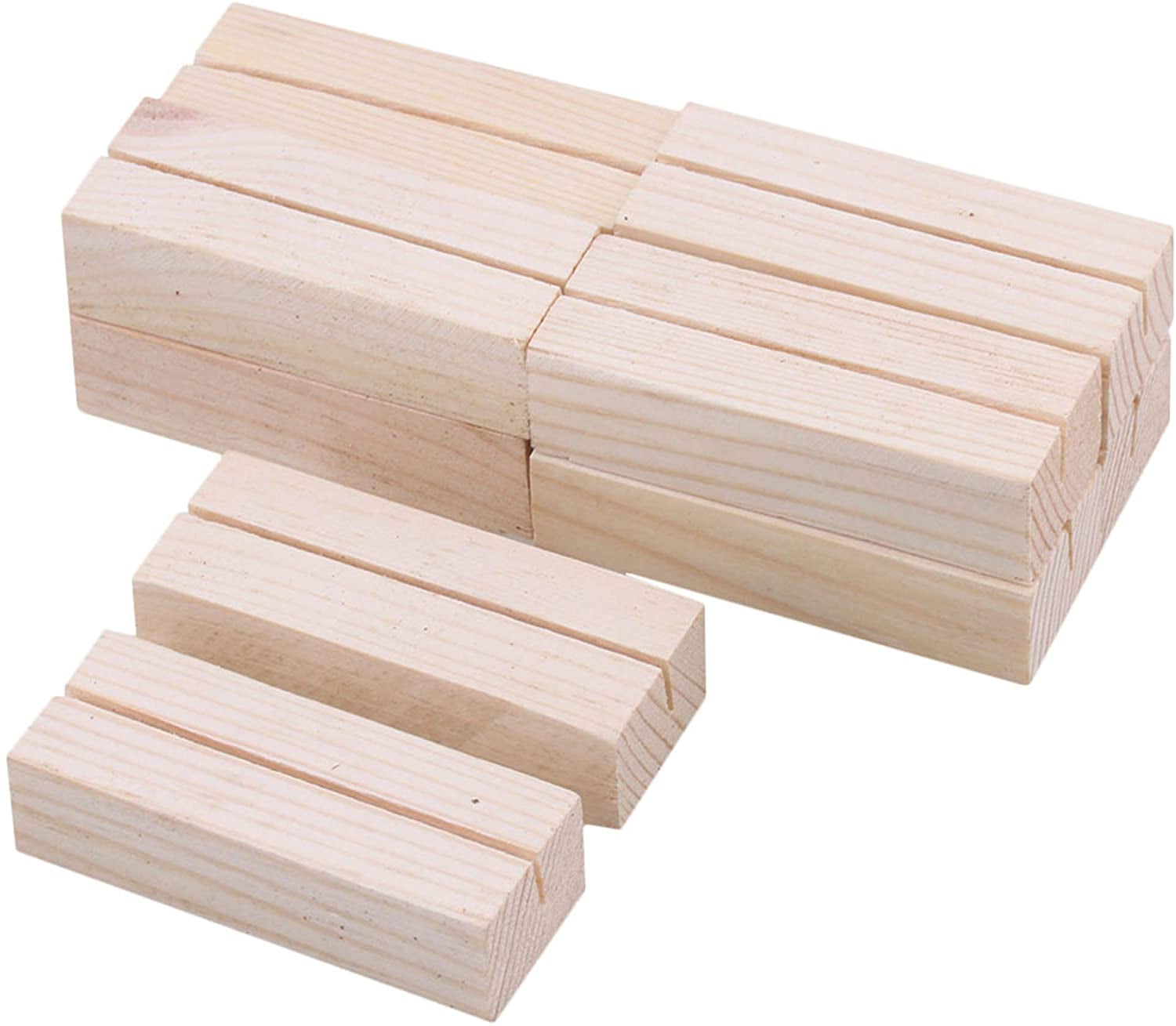 6.7x2.5x1.8cm Pine Wood Postcard Card Holder Wood Table Numbers Party ...